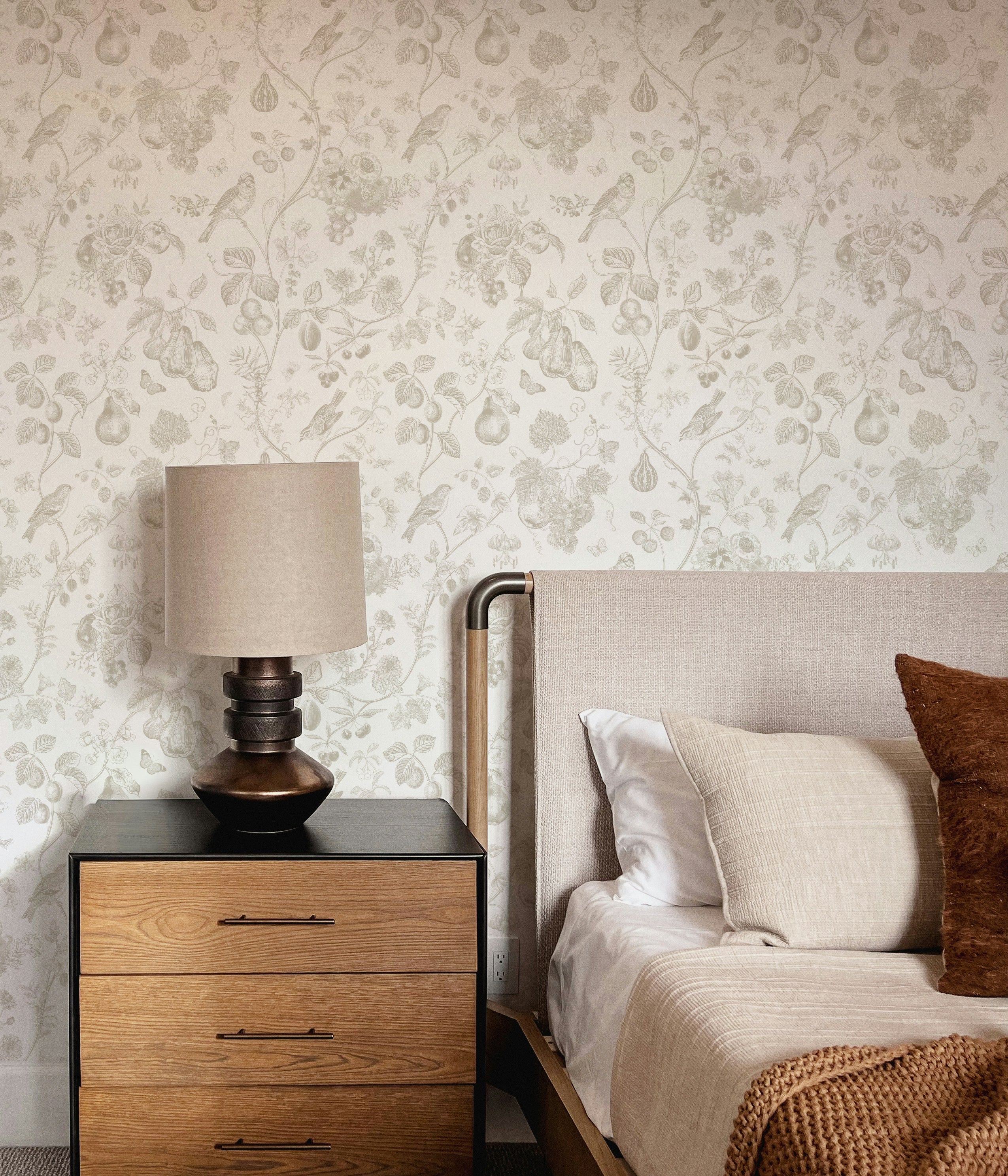 Calming Florals and Neutral Wallpaper – Timberlea Interiors