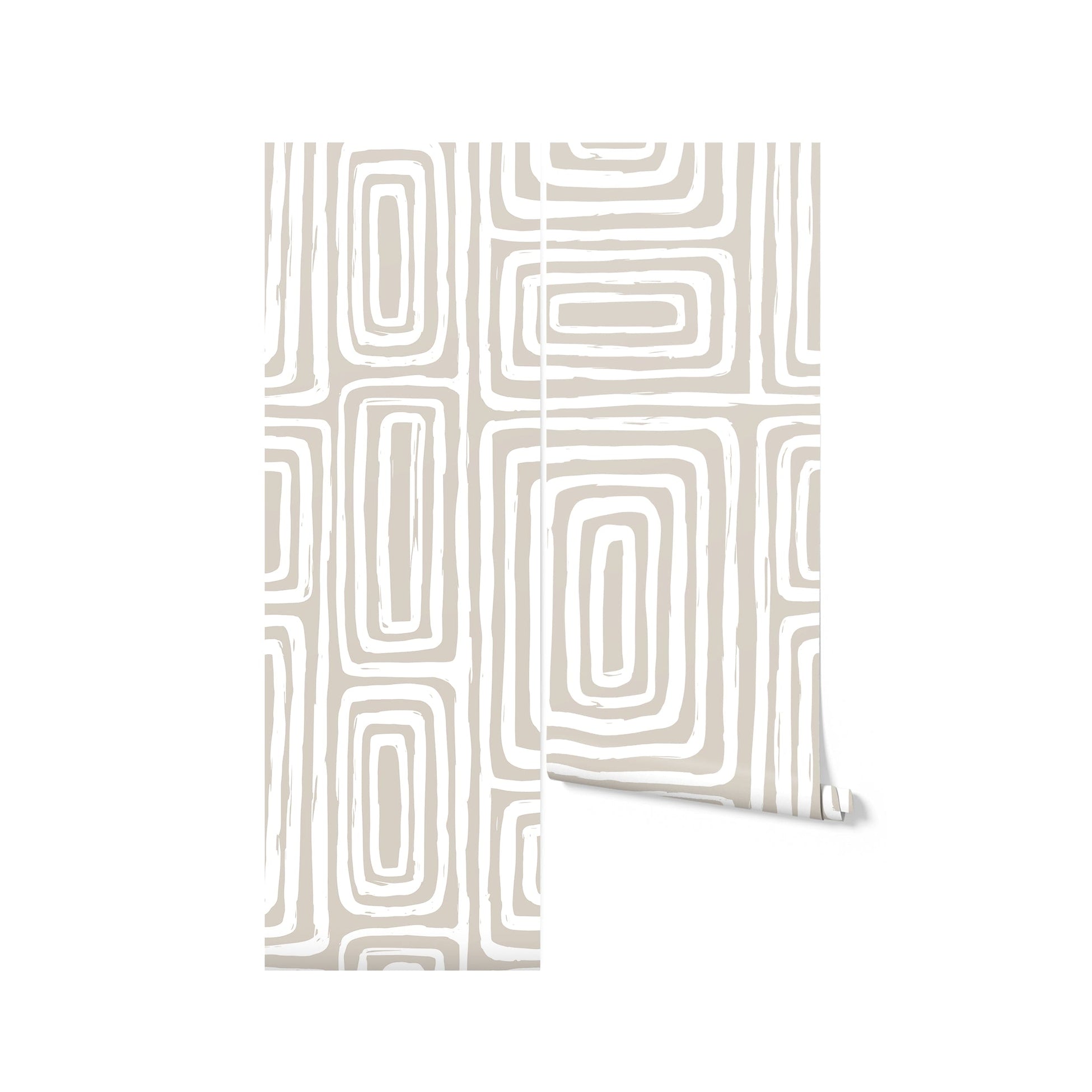 Neutral Abstract Geometric Wallpaper – Timberlea Interiors