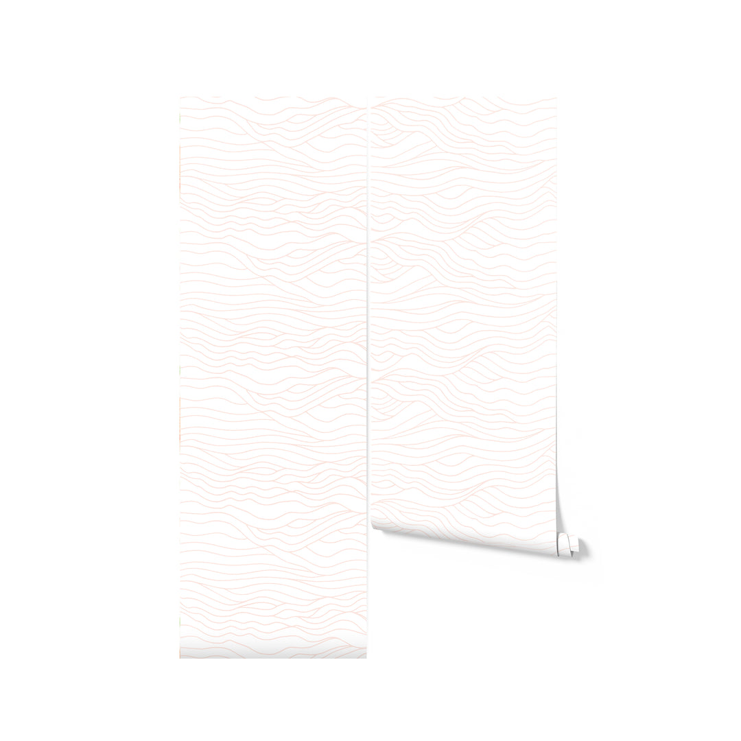 Line Art Wave Wallpaper – Timberlea Interiors