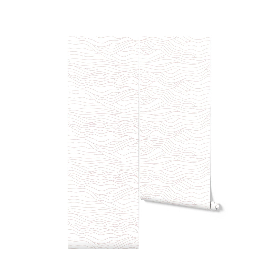 Line Art Wave Wallpaper – Timberlea Interiors