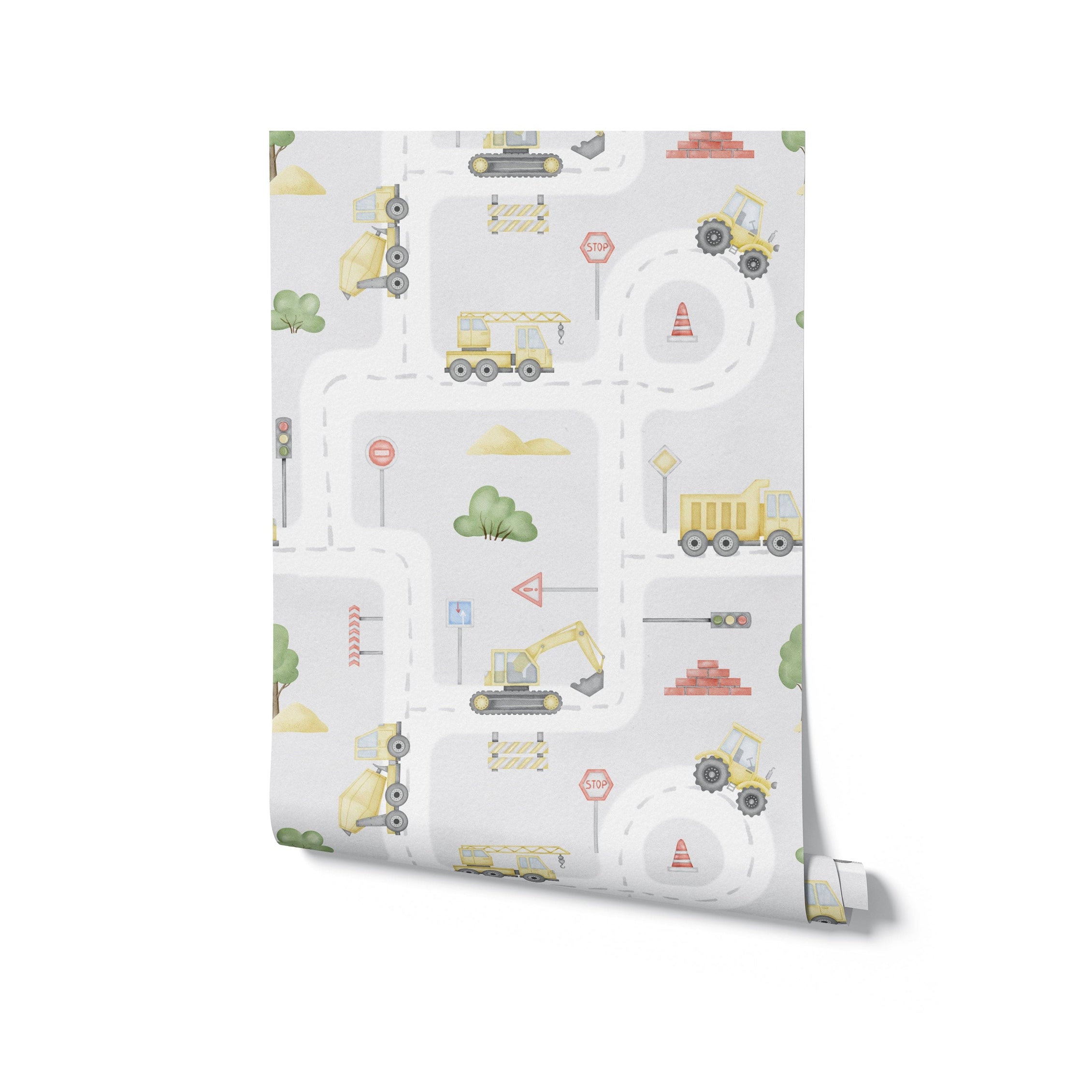 Construction Road Map Wallpaper – Timberlea Interiors