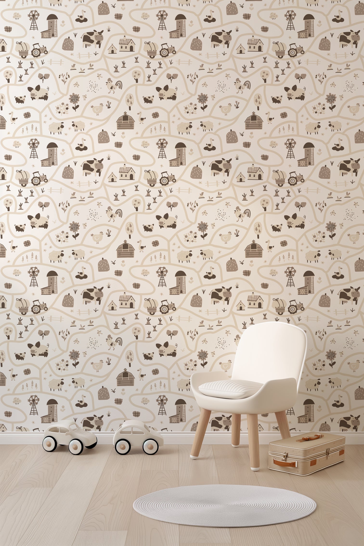 Farm Map Wallpaper – Timberlea Interiors