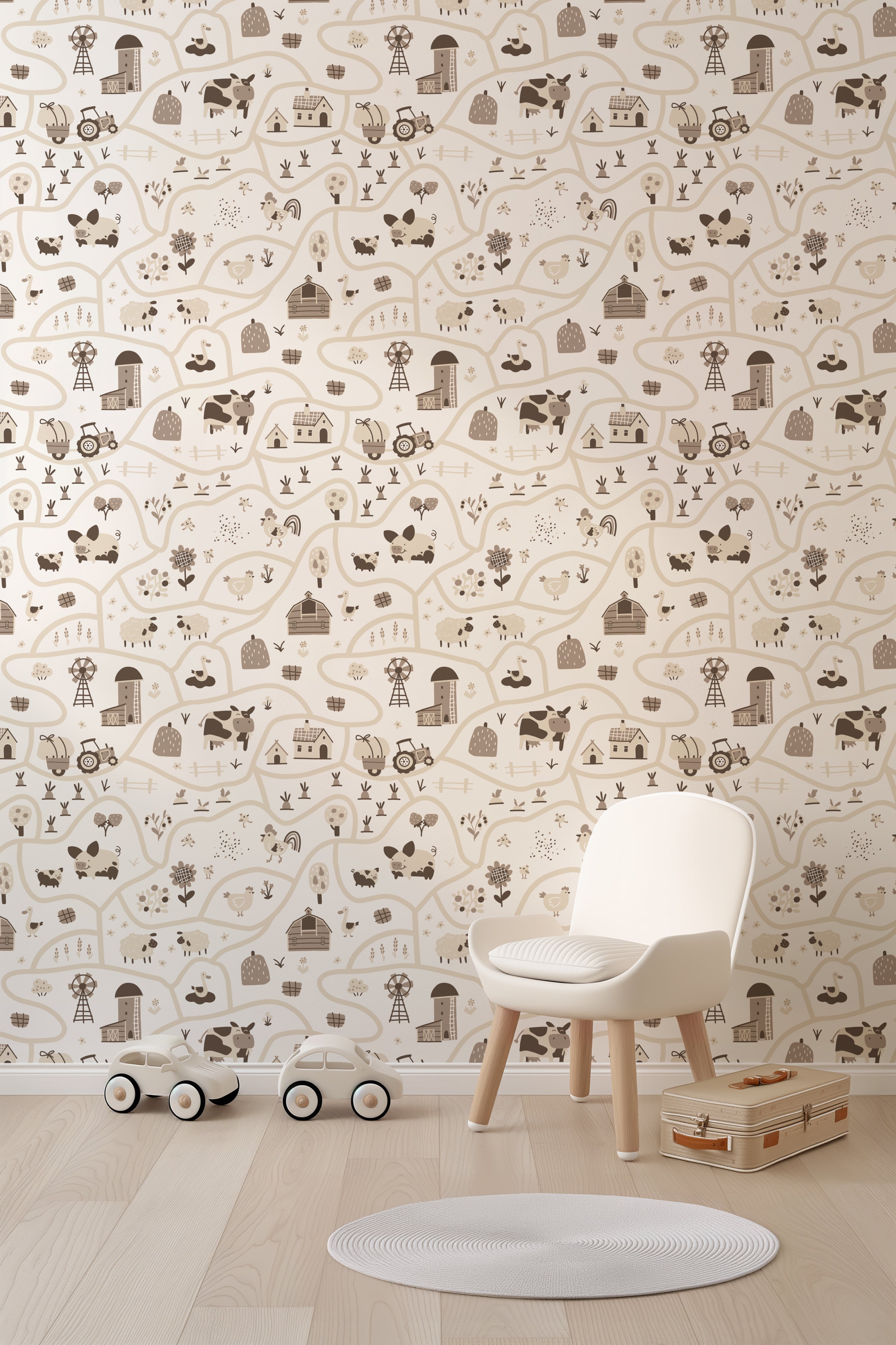 Farm Map Wallpaper – Timberlea Interiors