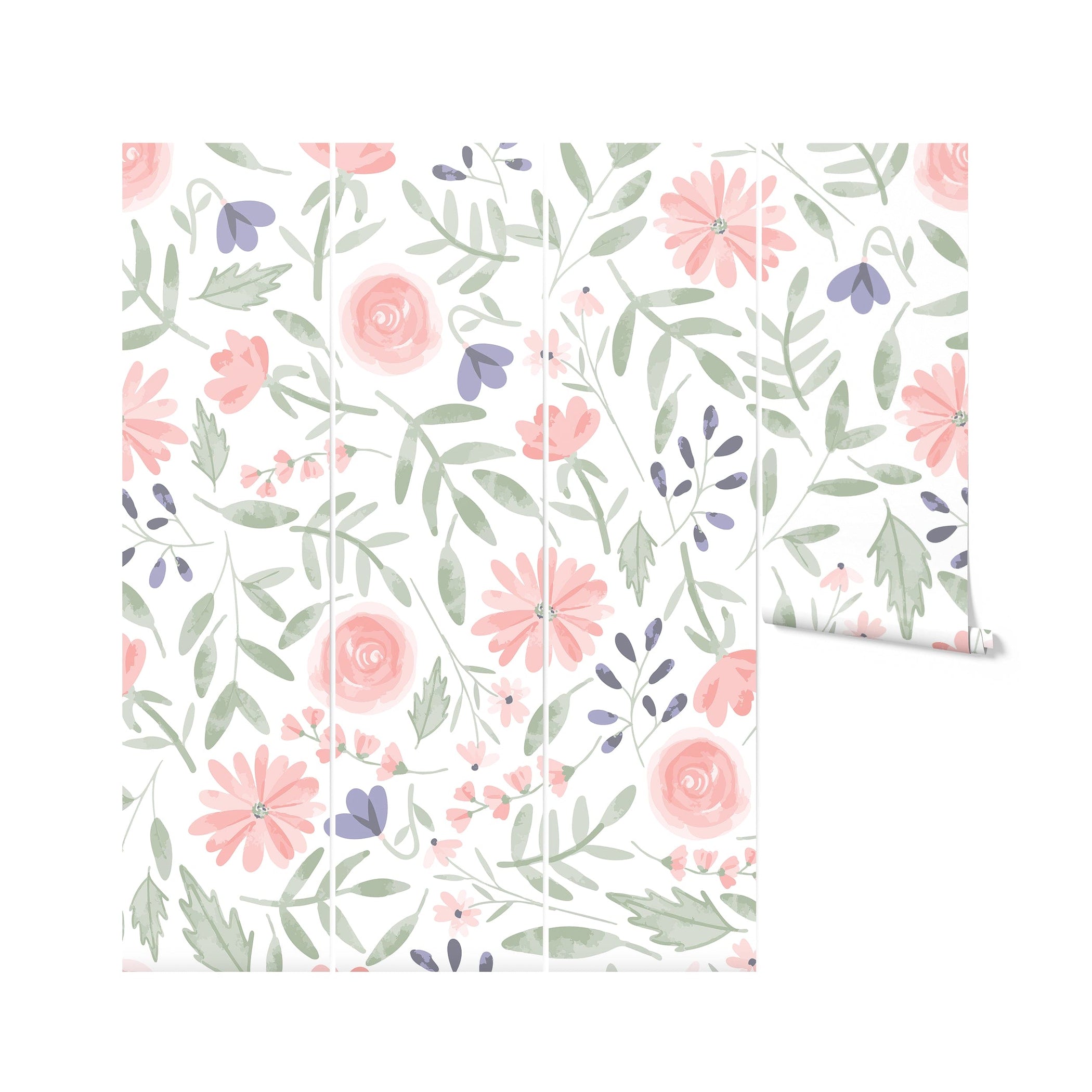 Pastel Floral Mural Wallpaper. – Timberlea Interiors