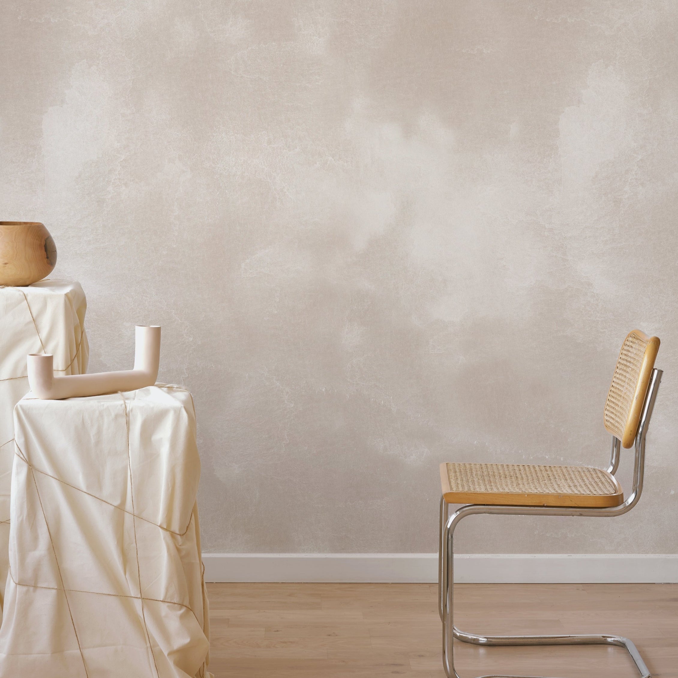 Neutral Cloud Wallpaper – Timberlea Interiors