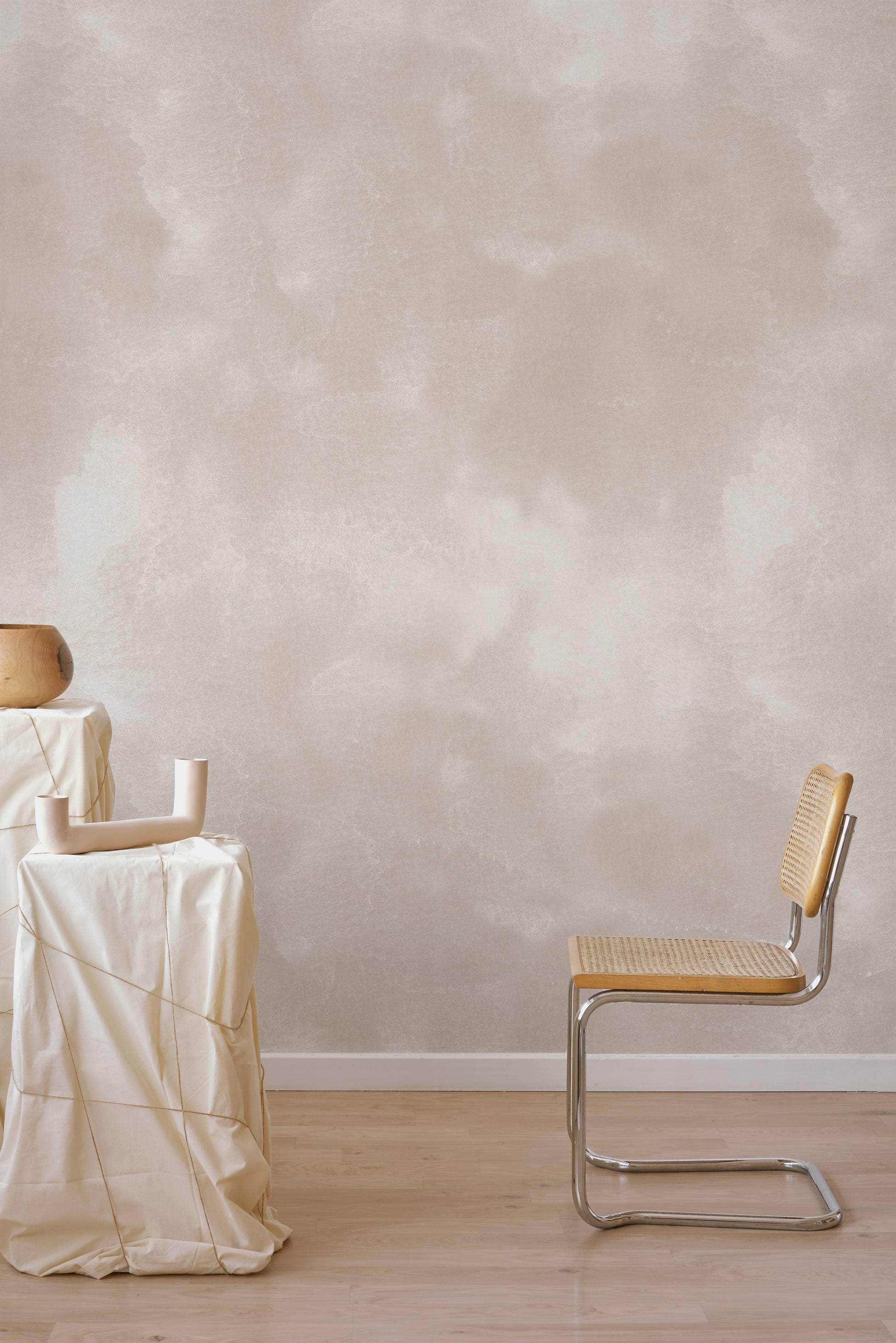 Neutral Cloud Wallpaper – Timberlea Interiors