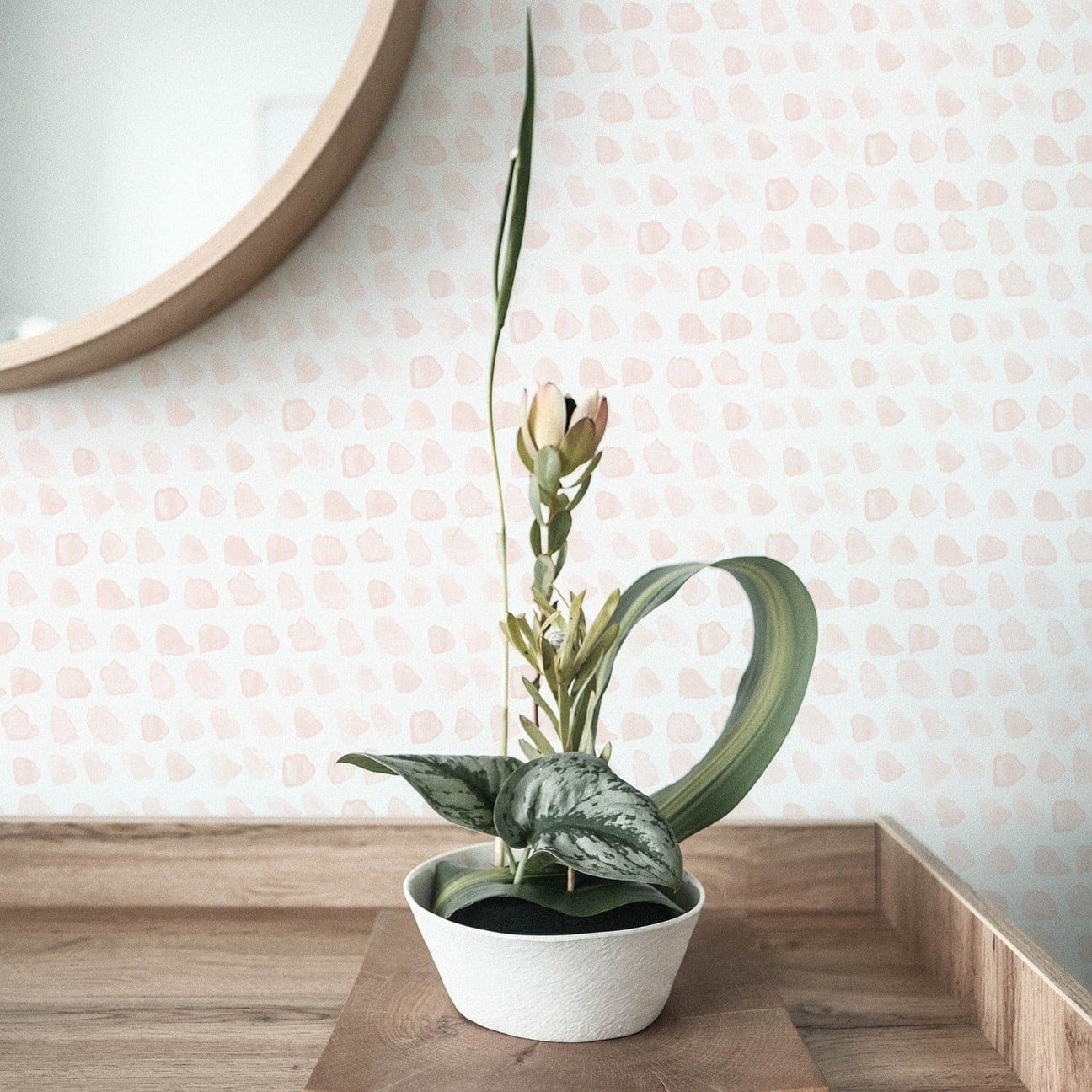 Handpainted Dots Wallpaper – Timberlea Interiors